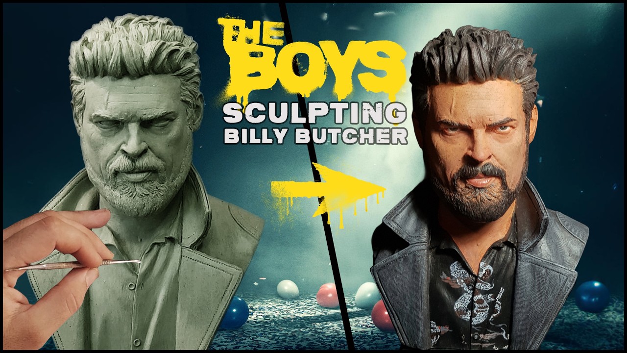 Billy Butcher (Karl URBAN) Sculpture Timelapse | The Boys - YouTube