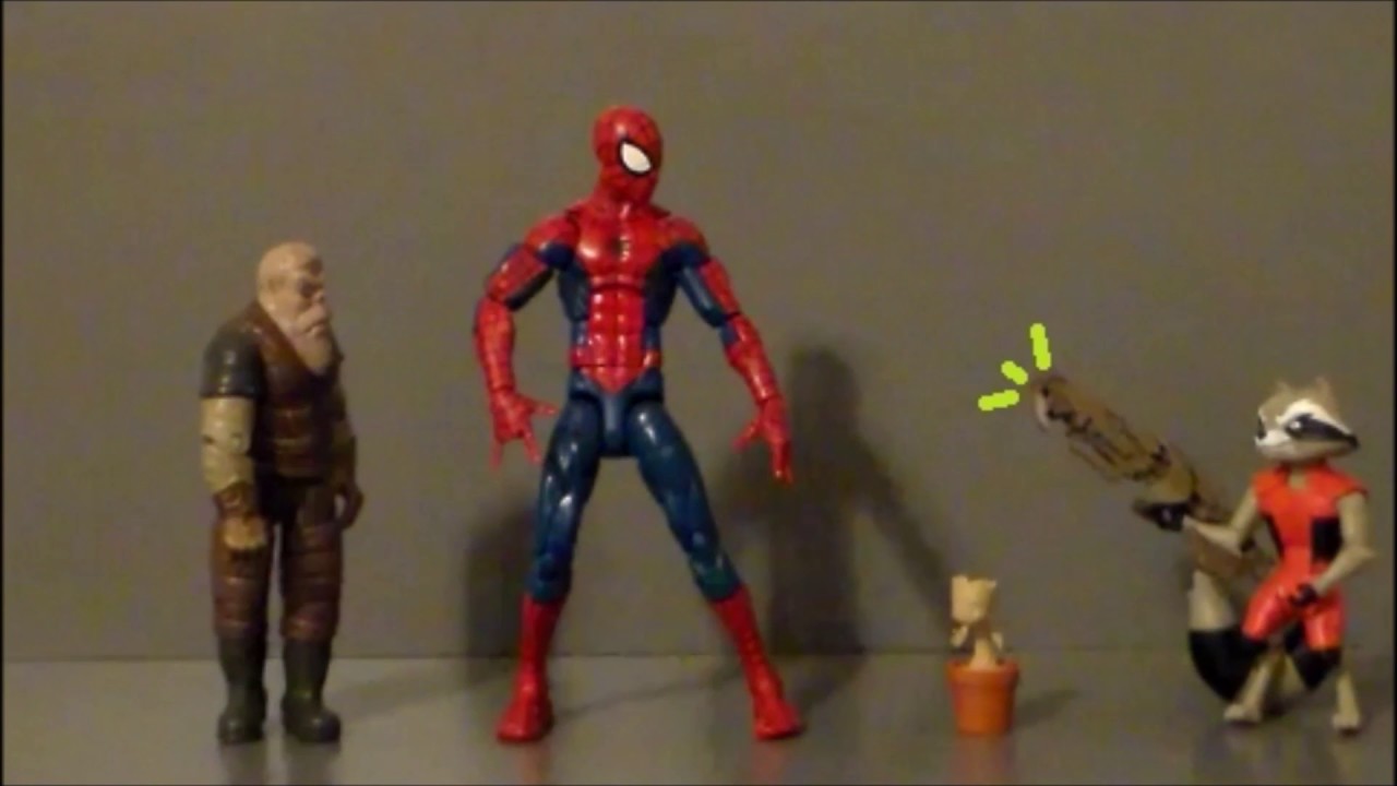 Rocket Raccoon & Baby Groot Stop Motion Animation - YouTube