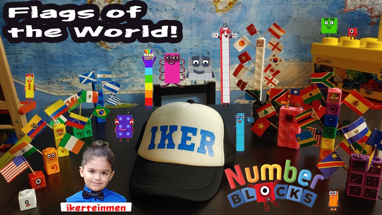 Numberblocks, #Flags of the World, Math links, Banderas del Mundo - YouTube