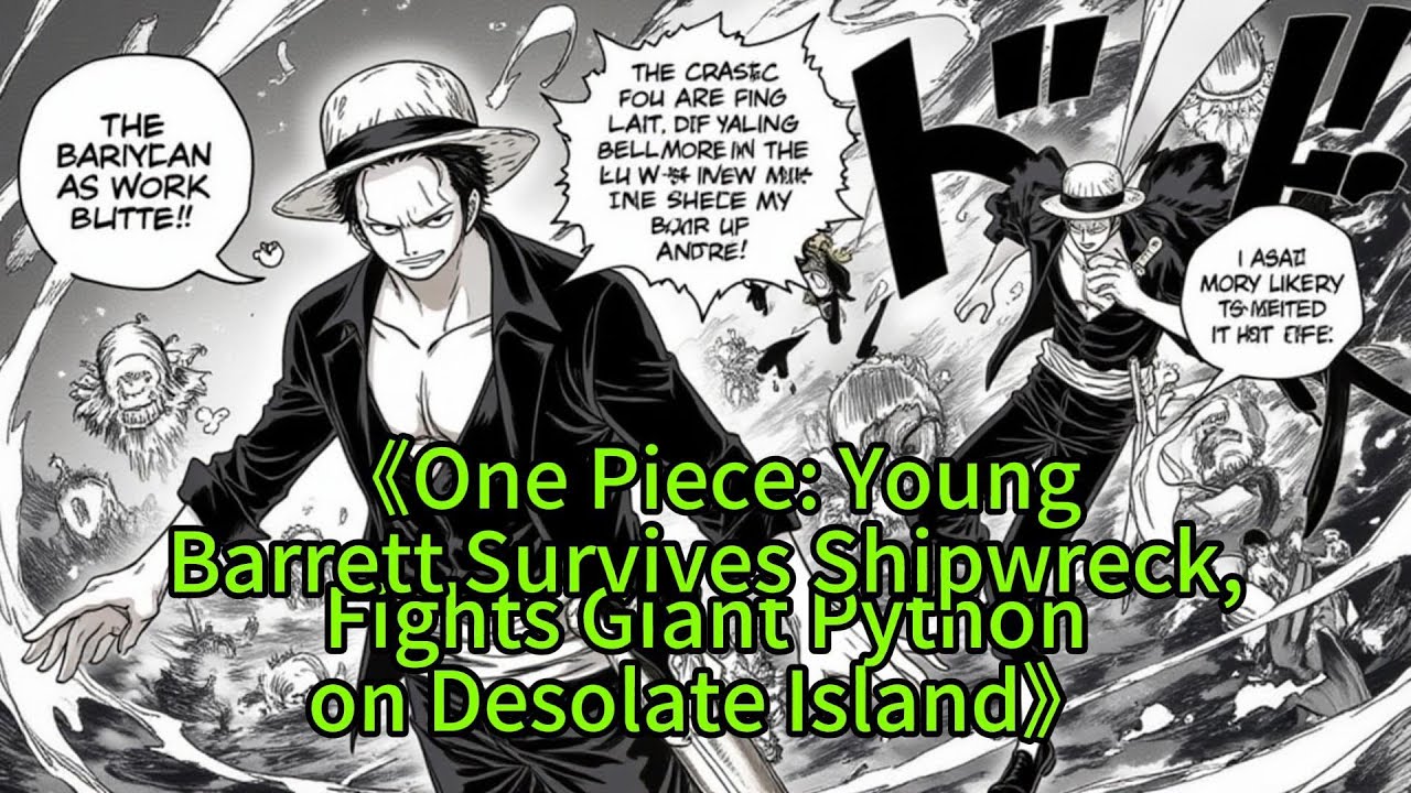 《One Piece: YoungBarrett Survives Shipwreck,Fights Giant Pythonon ...
