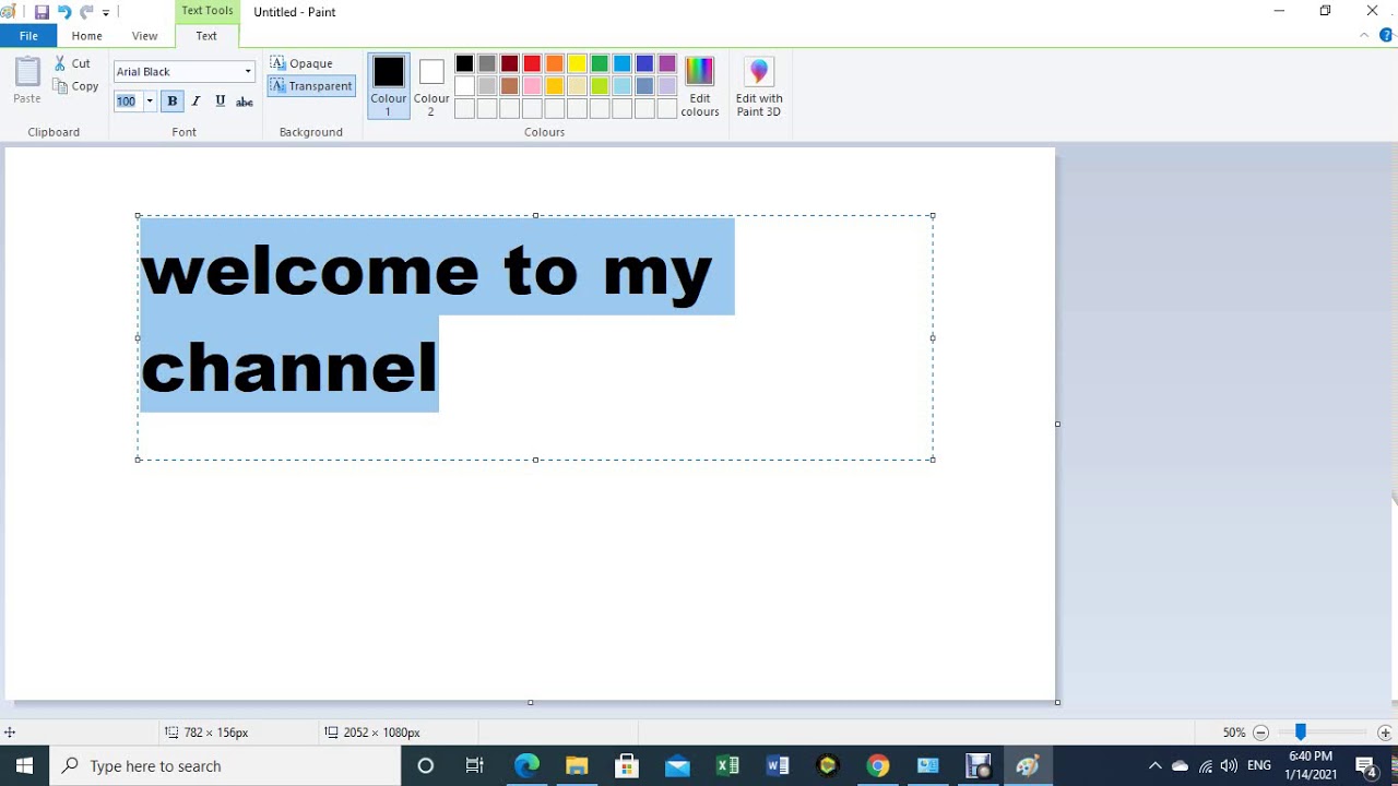 Paint Tutorial -Text Edit for Beginners - YouTube
