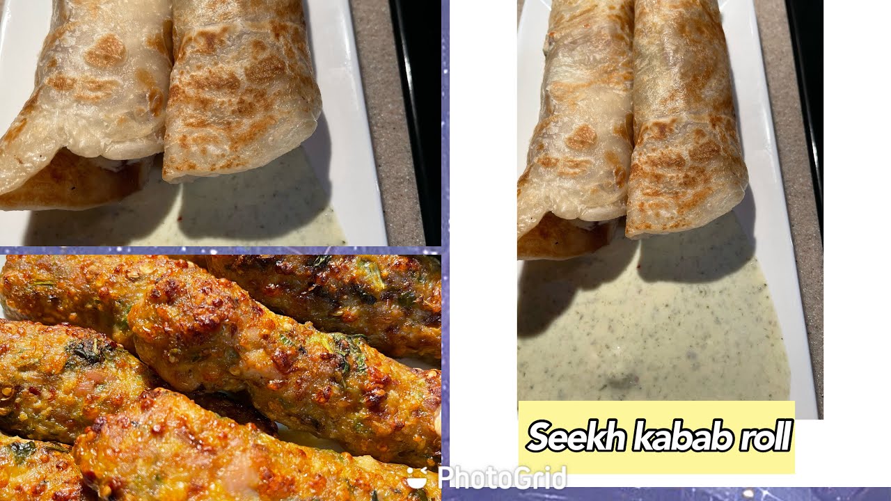 ramzan special chicken seekh kabab roll || mouthwatering roll of all ...
