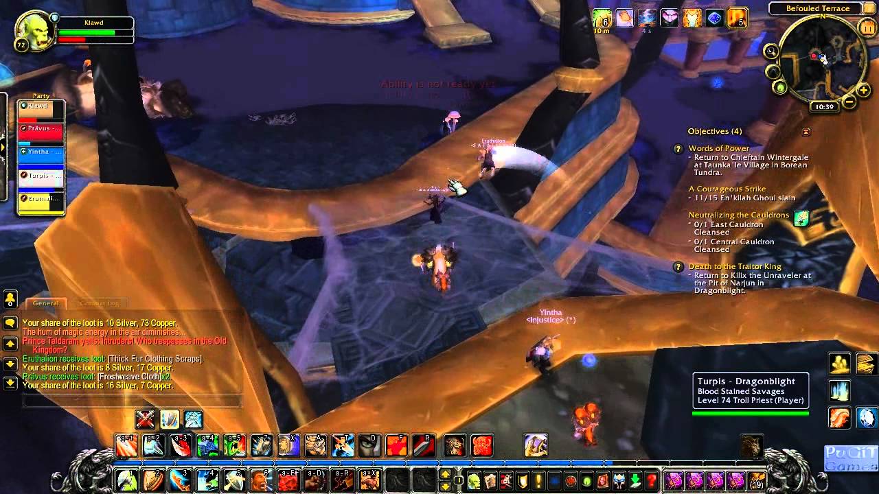 Warrior Tanking - Ahn'kahet: The Old Kingdom WoW Wrath Dungeon - YouTube