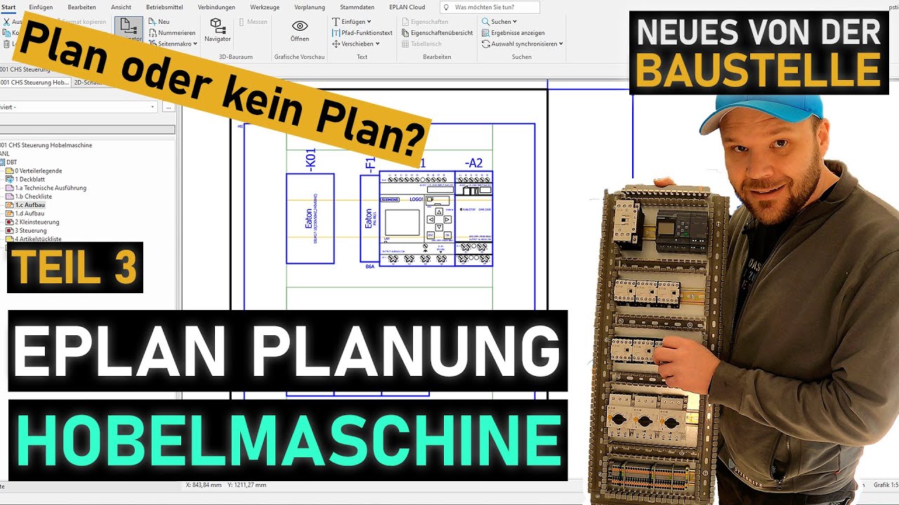 Schaltplan der Hobelmaschine mit EPLAN - YouTube