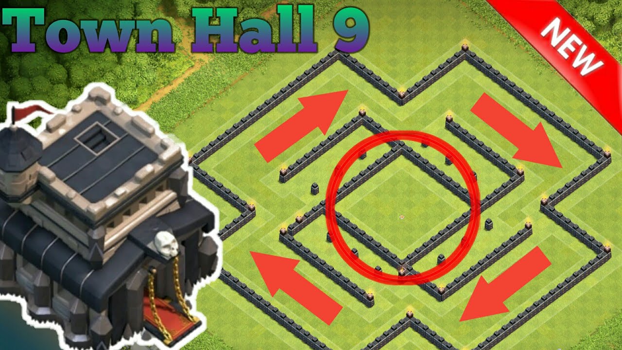 Clash of Clans | UNBEATABLE Th9 Trophy Base Design 2017 | Clash of Clan ...