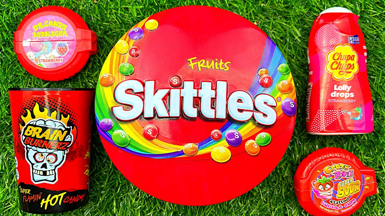 Satisfying Video ASMR | Opening Skittles Candy From Special Red Box ...