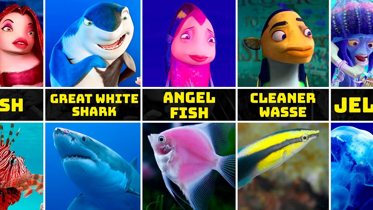 Shark Tale Characters In Real Life - YouTube