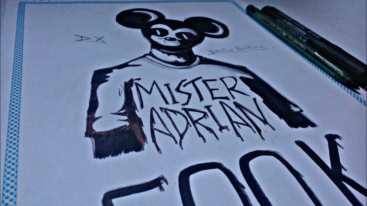 Dibujando el logo del canal "Mister Adrian" (leer la descripción) - YouTube