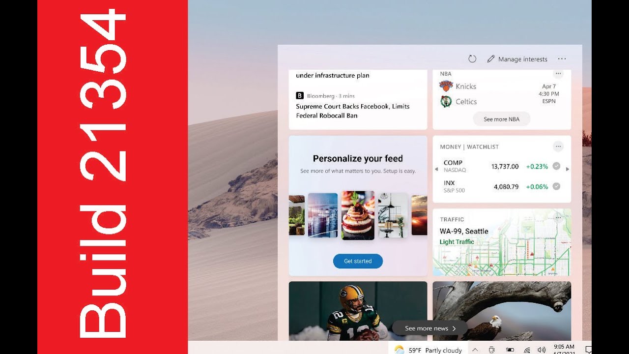 Announcing Windows 10 Insider Preview Build 21354 - YouTube