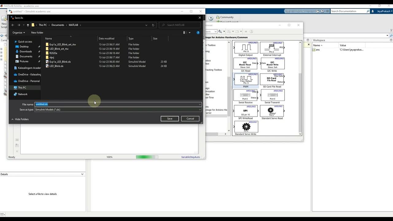 Simulink Arduino Led Fading Pin5 Pwm Youtube