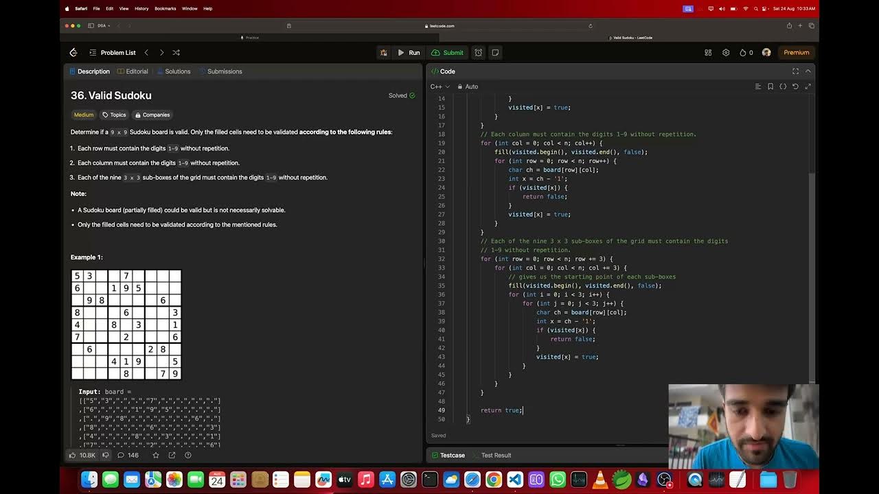 Leetcode 36 Solving Valid Sudoku Detailed Explanation And Solution