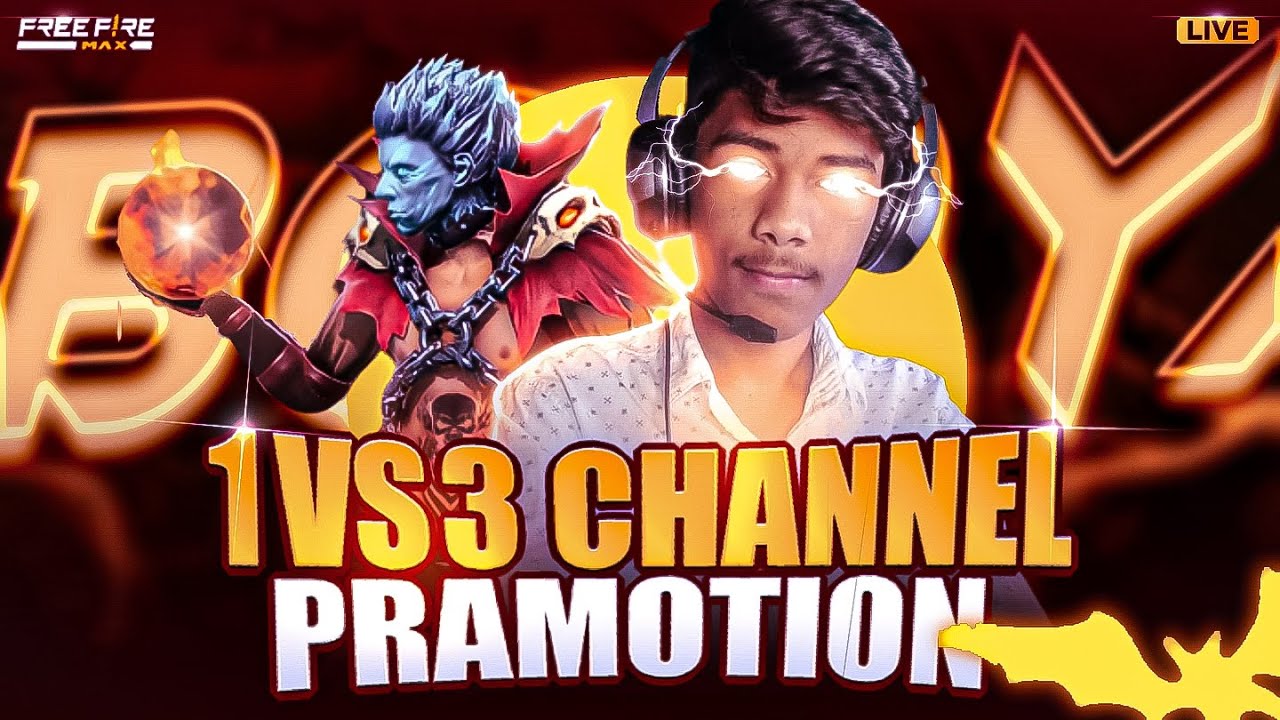 1vs3 channel promotion facecam in telugu // GARENA FREE FIRE 💥⚡!! # ...