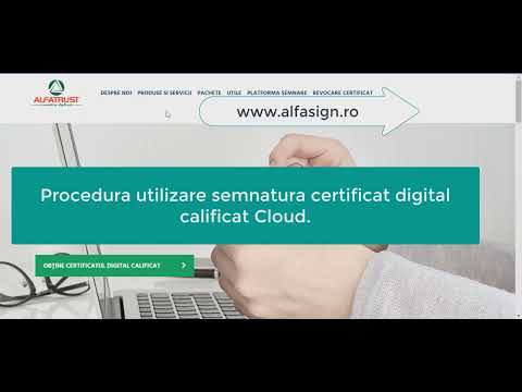 Semnare in Cloud Alfatrust Certification