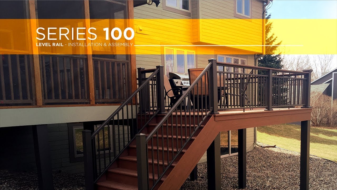 Aluminum AFCO-Rail Series 100 Level Rail Installation - YouTube