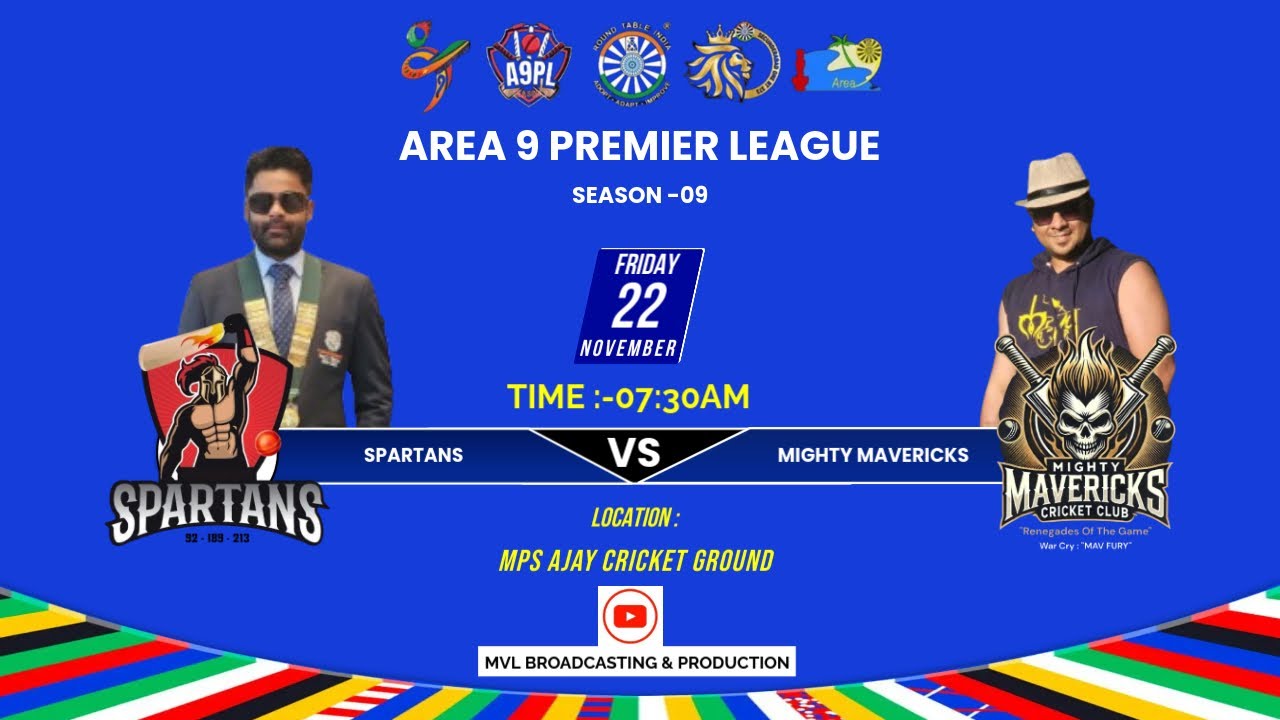 AREA 9 PREMIER LEAGUE SEASON -9 || ( 9 SPARTANS v/s MIGHTY MAVERICKS ) || - YouTube