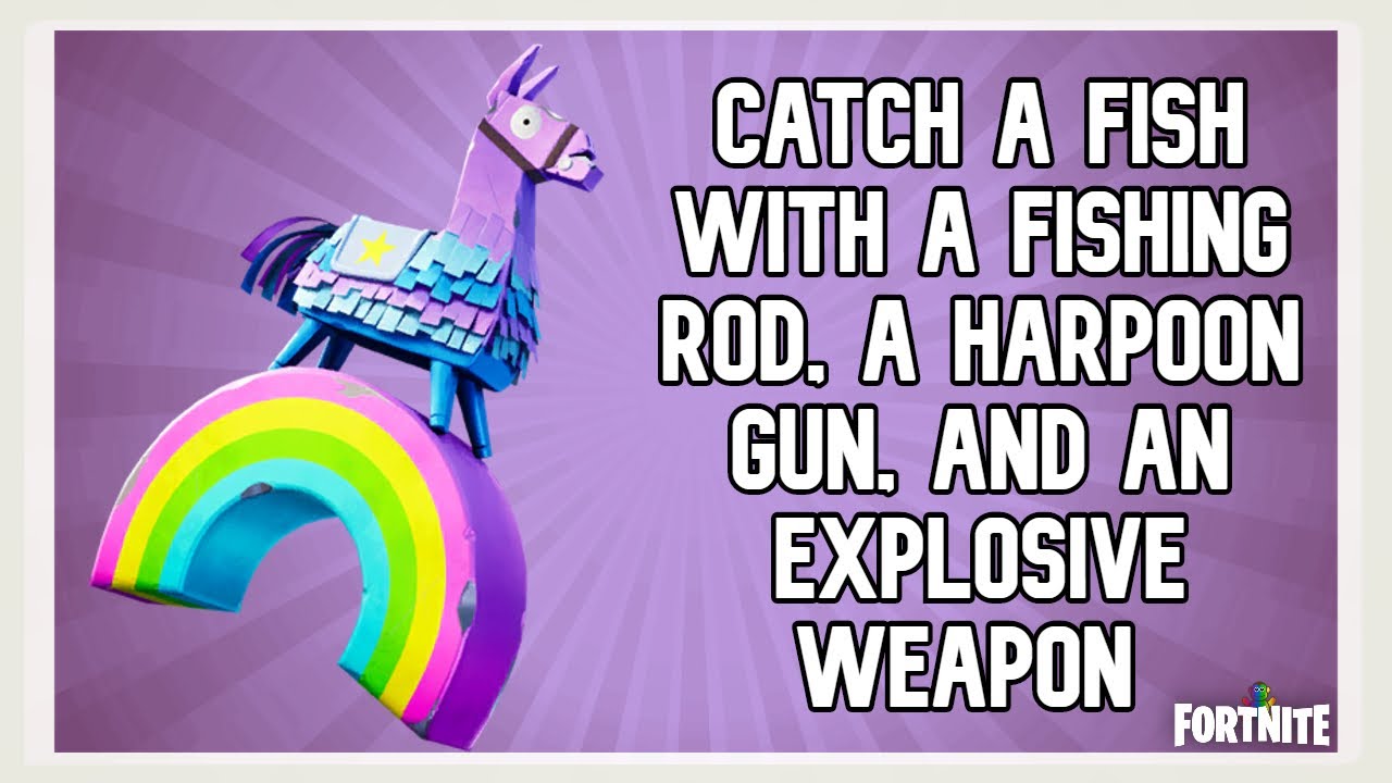 Fortnite Challenge - Catch a fish with a Fishing Rod, a Harpoon Gun ...