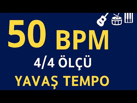 50 BPM Metronom | 4/4 Ölçü | Yavaş Ritim Çalışması İçin