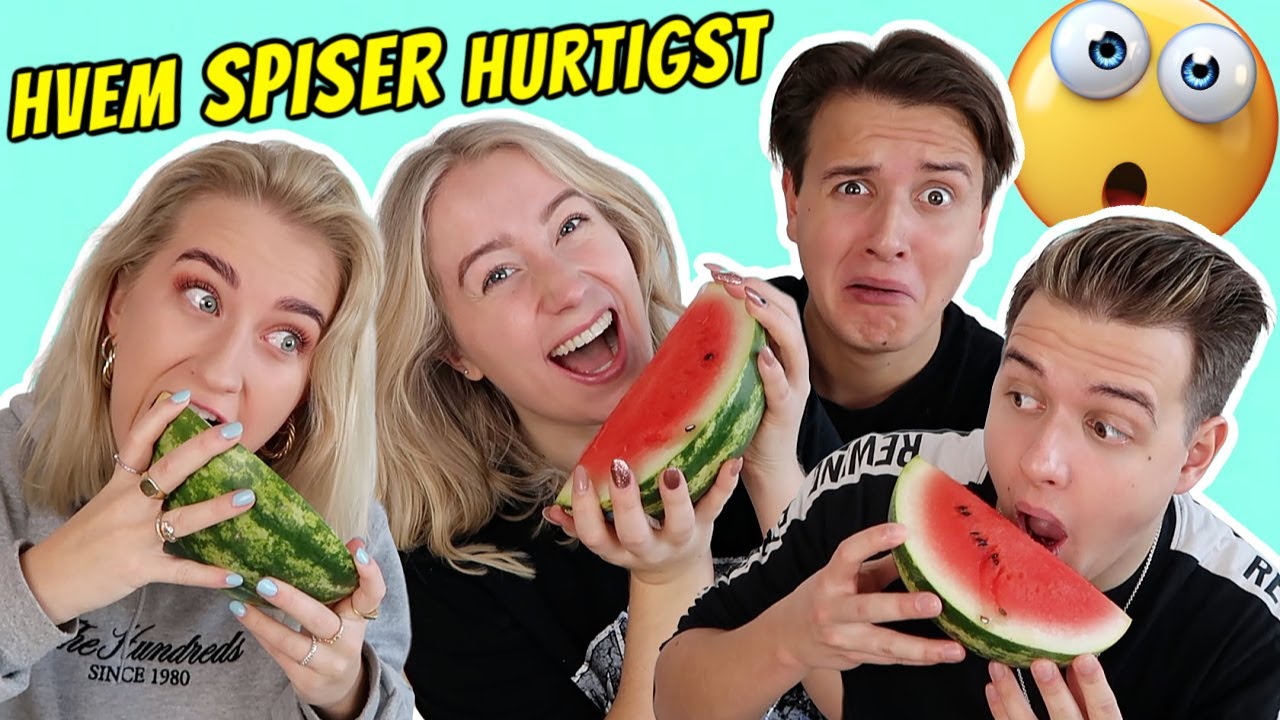 HVEM SPISER HURTIGST!? Ft. Josefine Simone & Kender du det! - YouTube