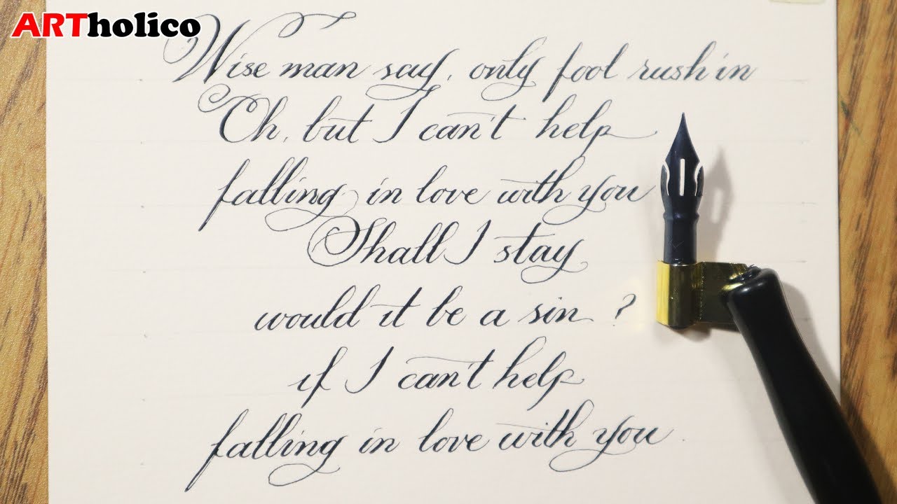 Calligraphy Handwriting Pen Nib Practice Neat Cursive Style - YouTube