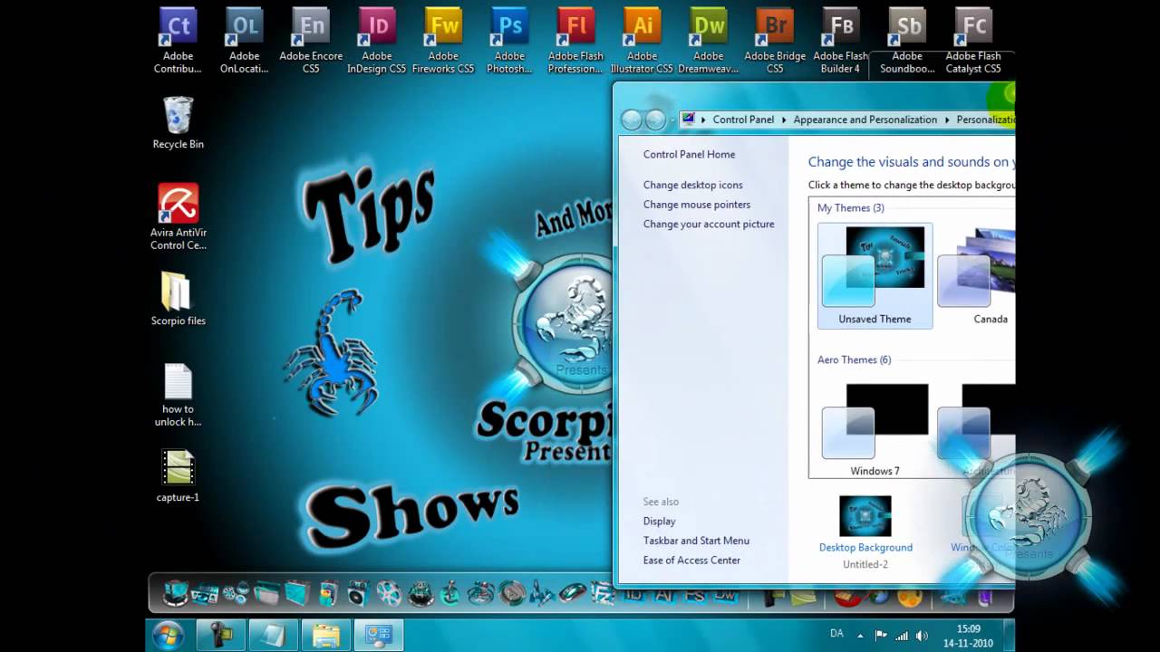 How to unlock hidden windows 7 themes - YouTube