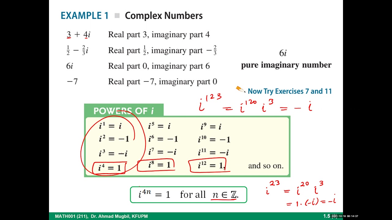 MATH001, 1.5 Complex Numbers - YouTube