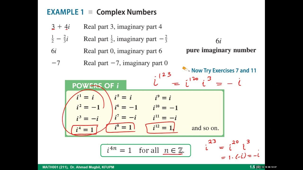 MATH001, 1.5 Complex Numbers - YouTube
