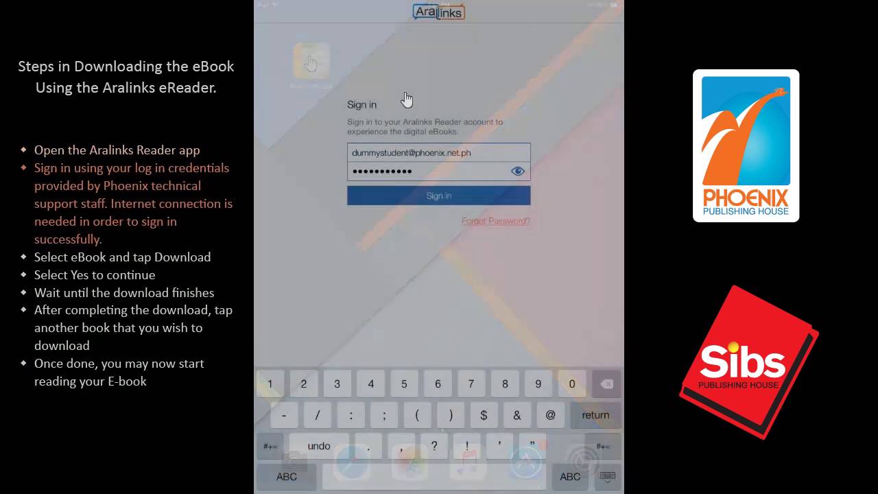 Steps in Downloading the eBook and Aralinks Reader - YouTube