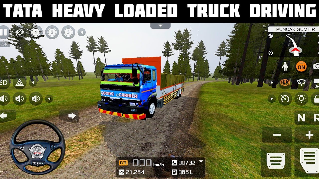 Tata heavy loaded truck driving | Tata truck driving in offroad ...