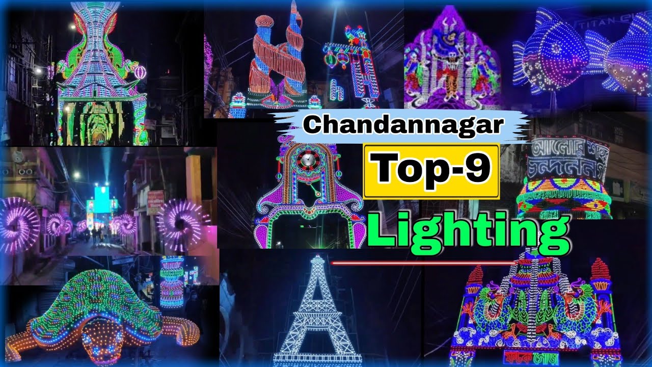Chandannagar Jagadhatri Puja 2021 Top 9 Lighting road Street light ...