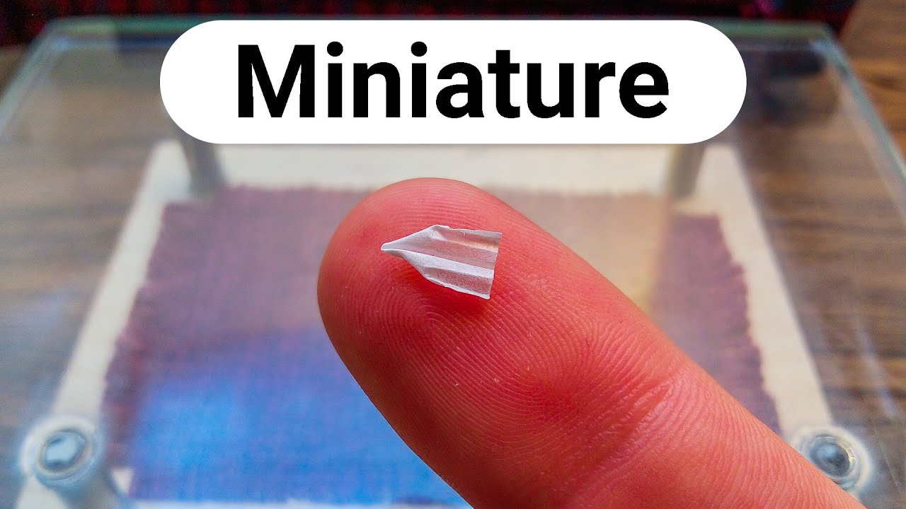 How to make miniature paper plane , mini paper airplane - YouTube