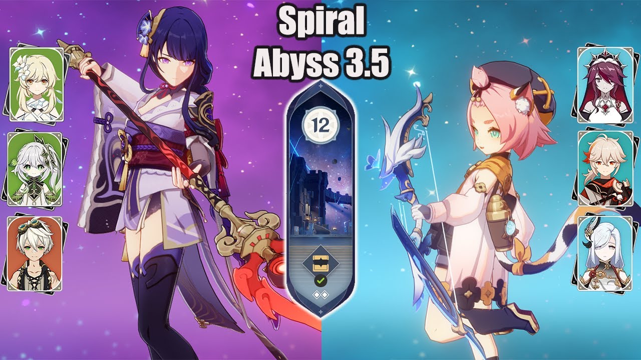 C0 Raiden Double Dendro And C6 Diona DPS Mono Cryo team SPIRAL ABYSS 3. ...