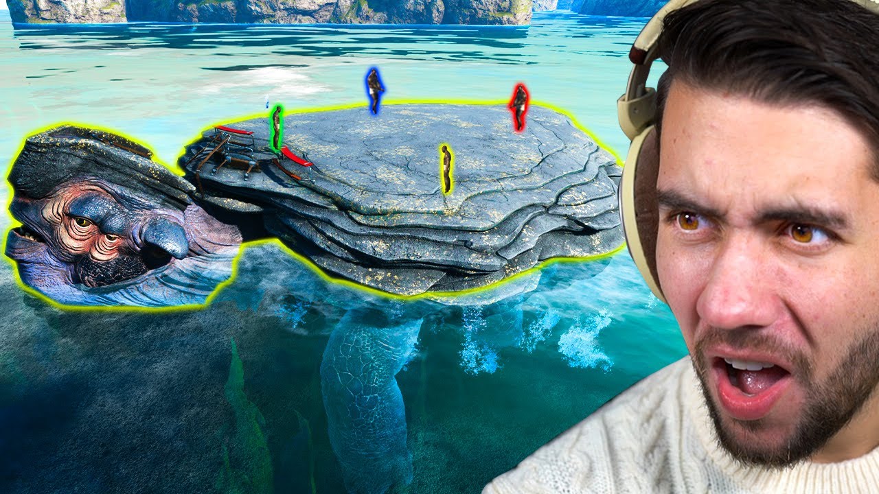 Last To Leave Giant Turtle Island, Wins Island - Ark - YouTube