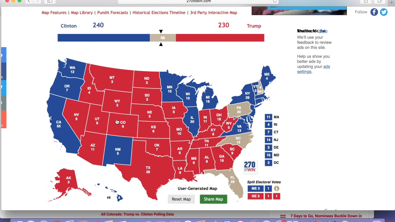 Donald Trump can WIN! Electoral map 11/03 - YouTube