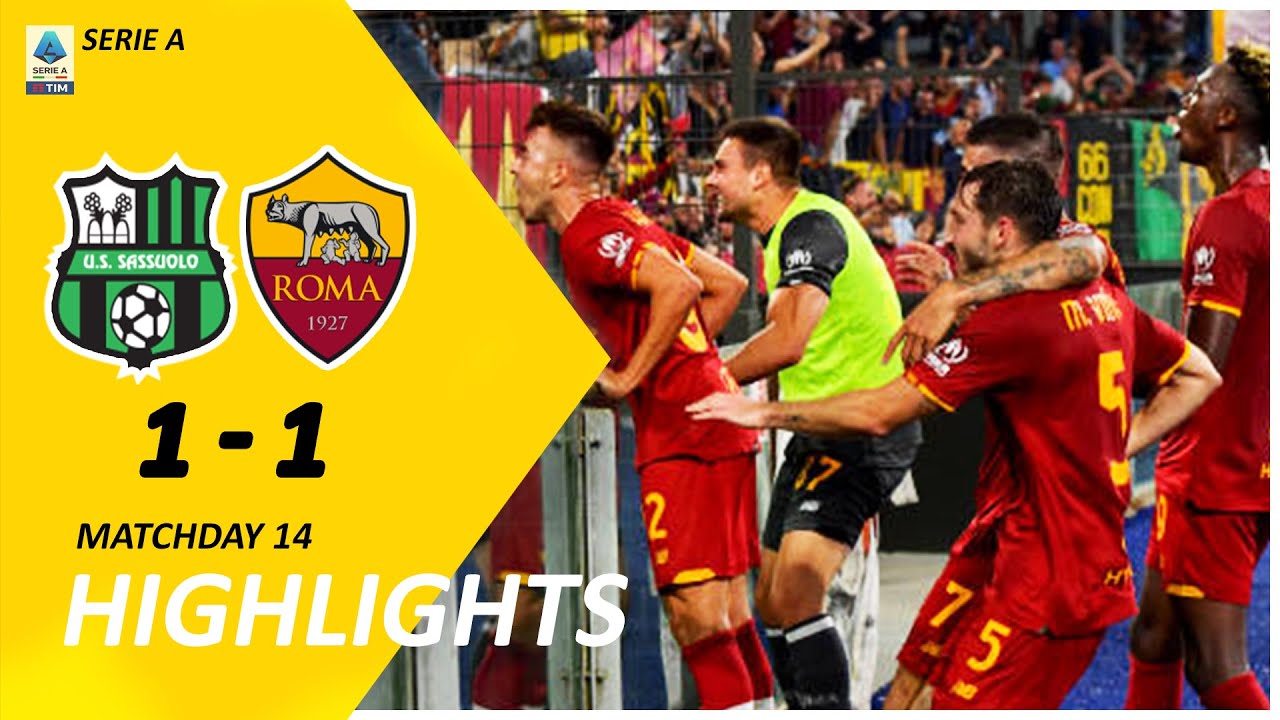 Sassuolo 1-1 AS Roma | Serie A | 09 Nov 2022/2023 | Matchday 14 ...
