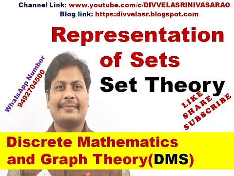 REPRESENTATION OF SETS (OR) DESCRIBING SETS IN SET THEORY - YouTube