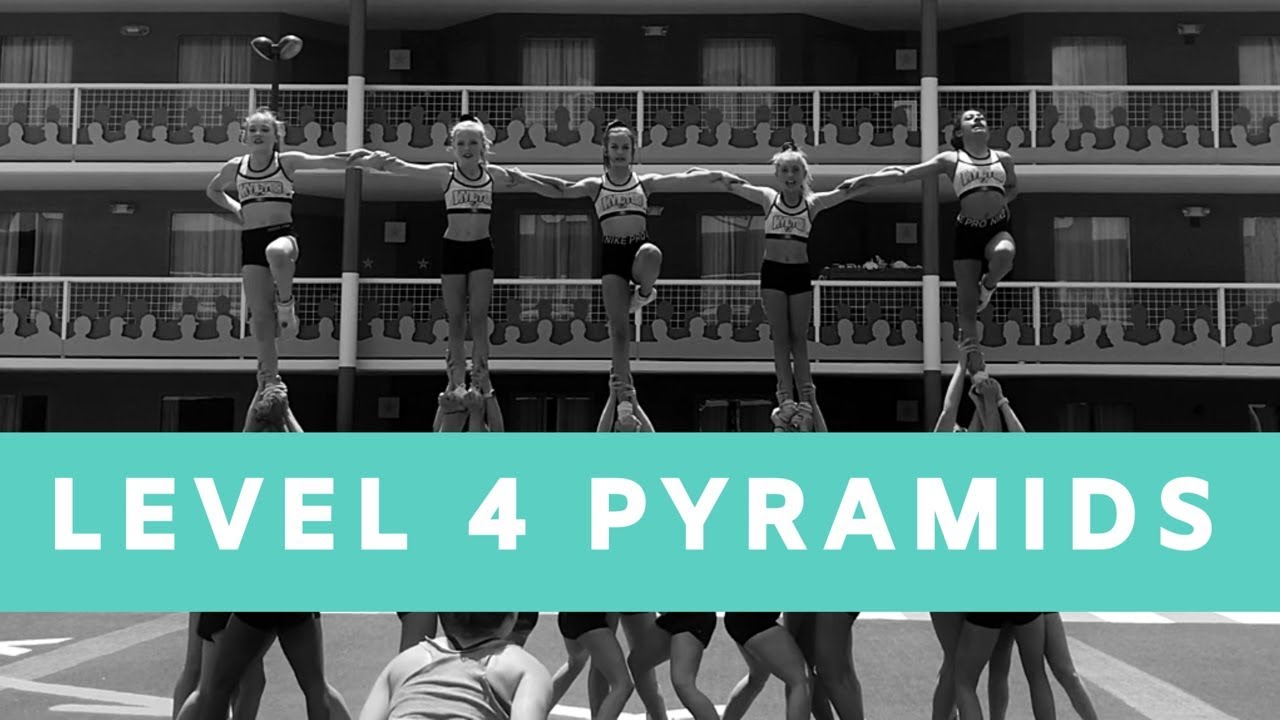 Level 4 cheerleading pyramids - YouTube