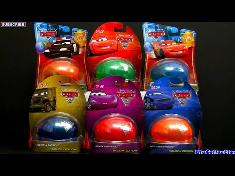 Cars 2 Toys Easter Eggs Lightning McQueen HOLIDAY Edition Rod Torque Redline Pixar Disney Pixar toy