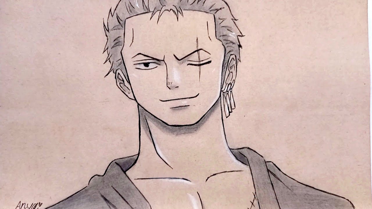 [ how to draw Zoro] how to draw anime step by step // Zoro drawing ...