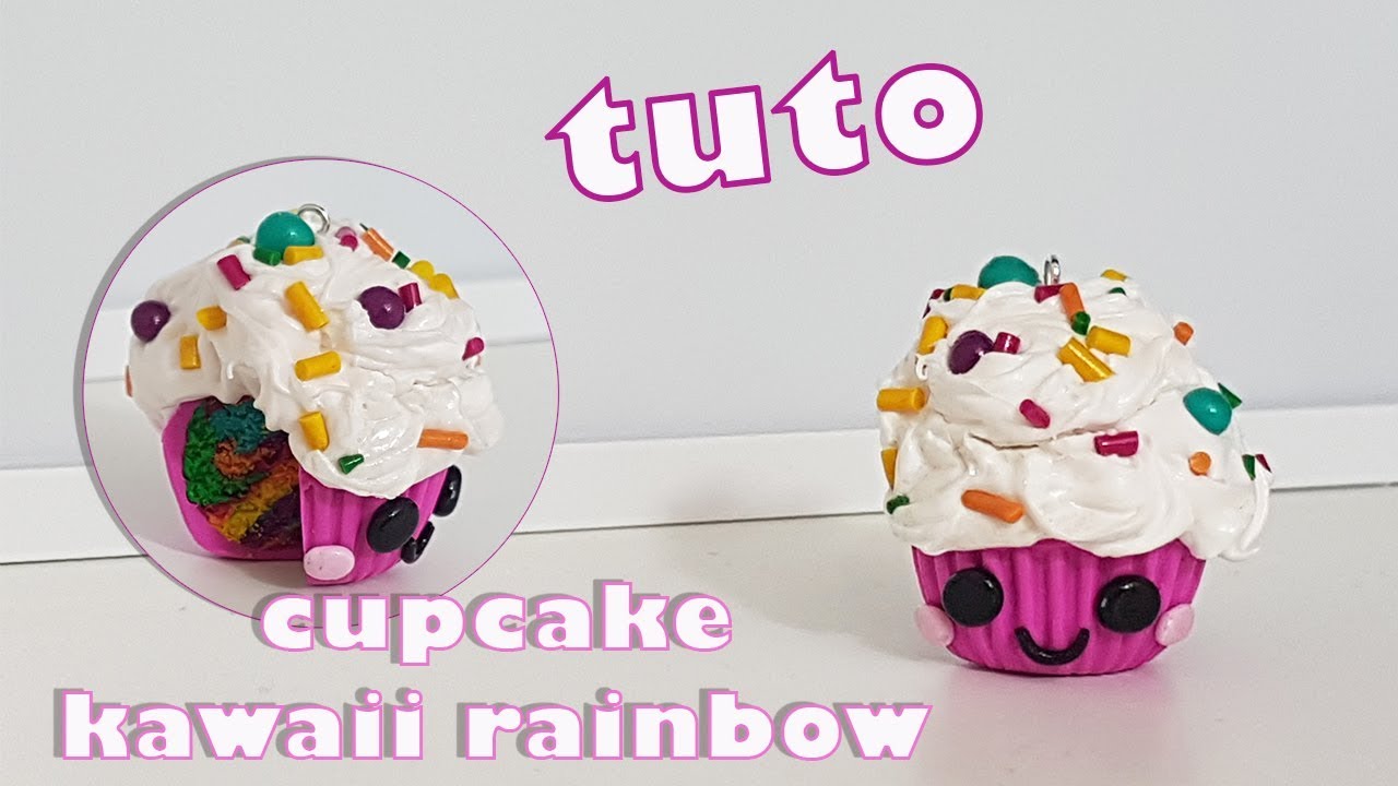 { TUTO } CUPCAKE KAWAII RAINBOW / FIMO - YouTube