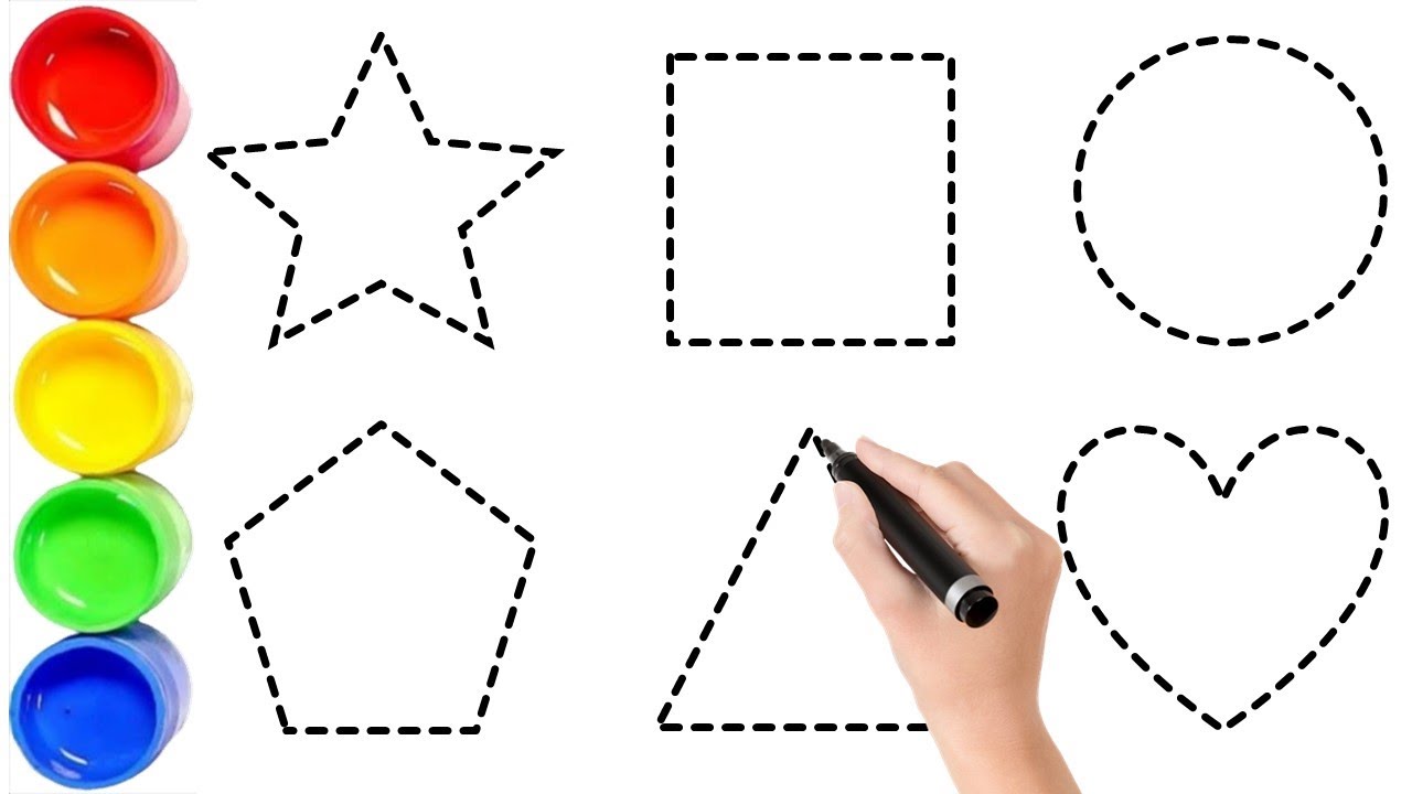 Shapes drawing activity learning educational video for kids&Toddlers ...