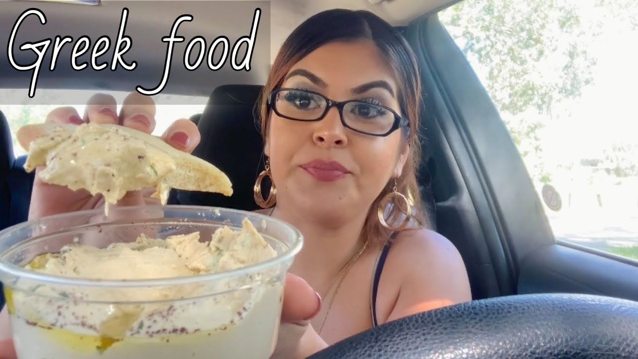 GREEK FOOD MUKBANG | PITA GYRO & FRIES, HUMMUS & PITA BREAD | #food # ...