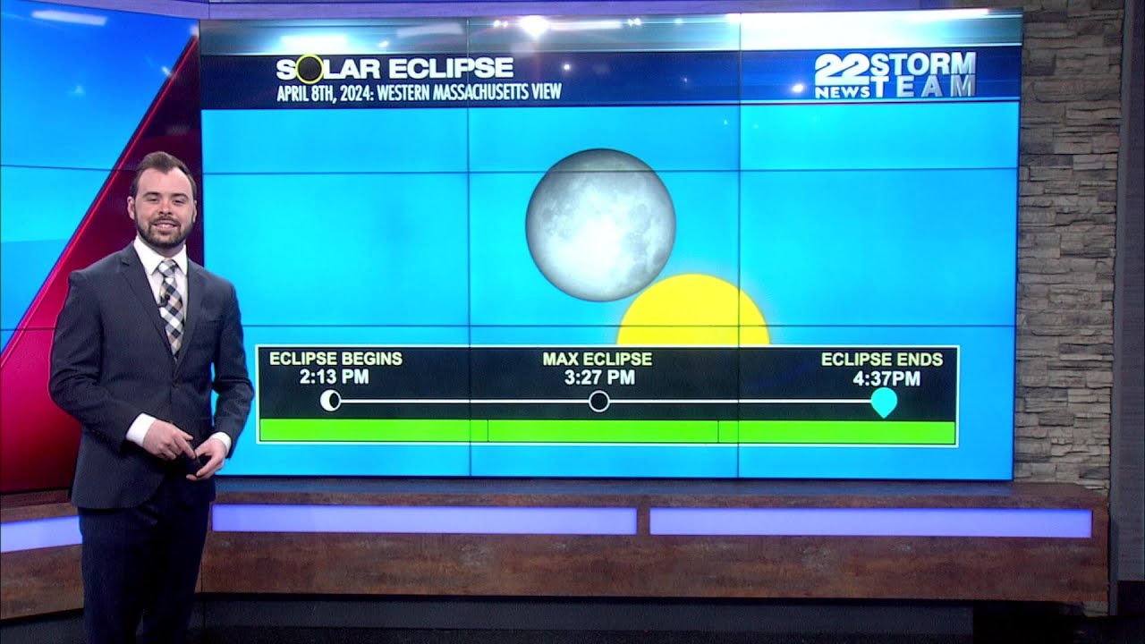 Timeline of solar eclipse in Massachusetts - YouTube