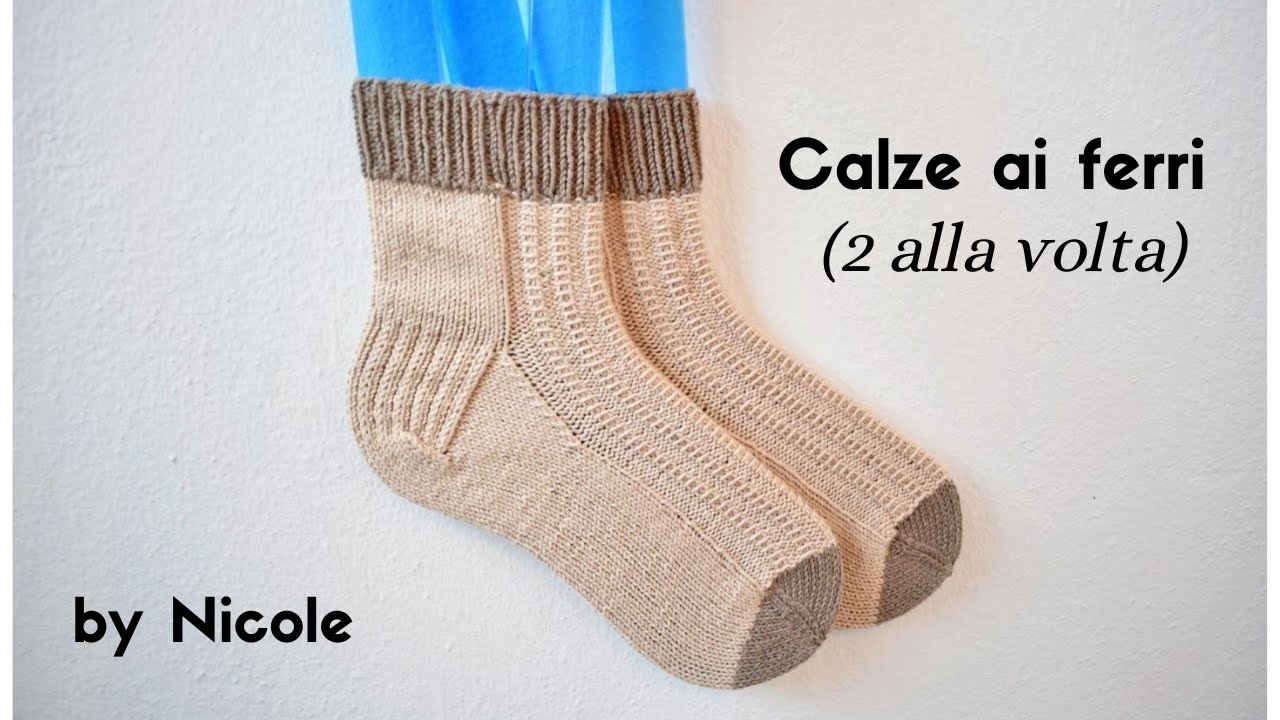 Come fare Calze ai ferri (2 alla volta) - Knit 2 Socks at the same time ...