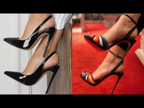 Elegantly pretty and stylish slingback heels// high heels // stilettos heels design ideas collection