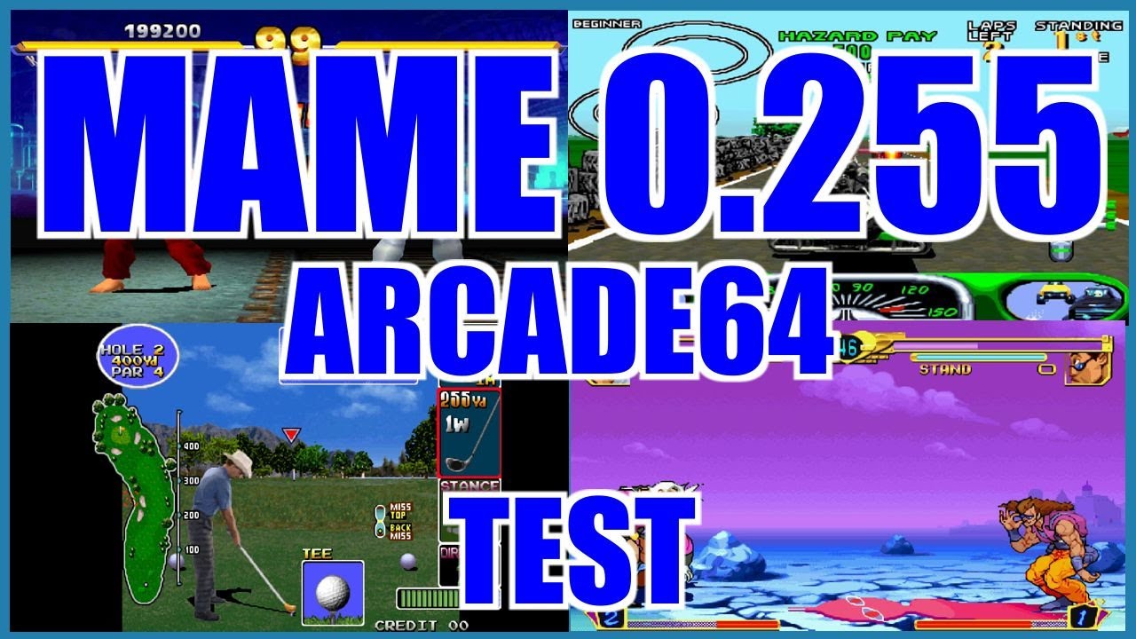 MAME 0.255 ARCADE64 TEST - YouTube