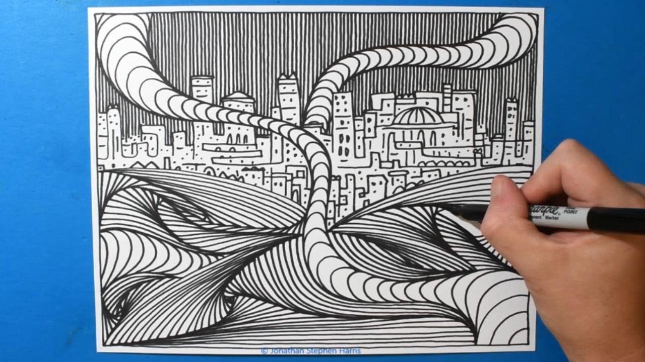 Soul Expressionism #29 / Worm Invasion / Intuitive Drawing / Abstract ...
