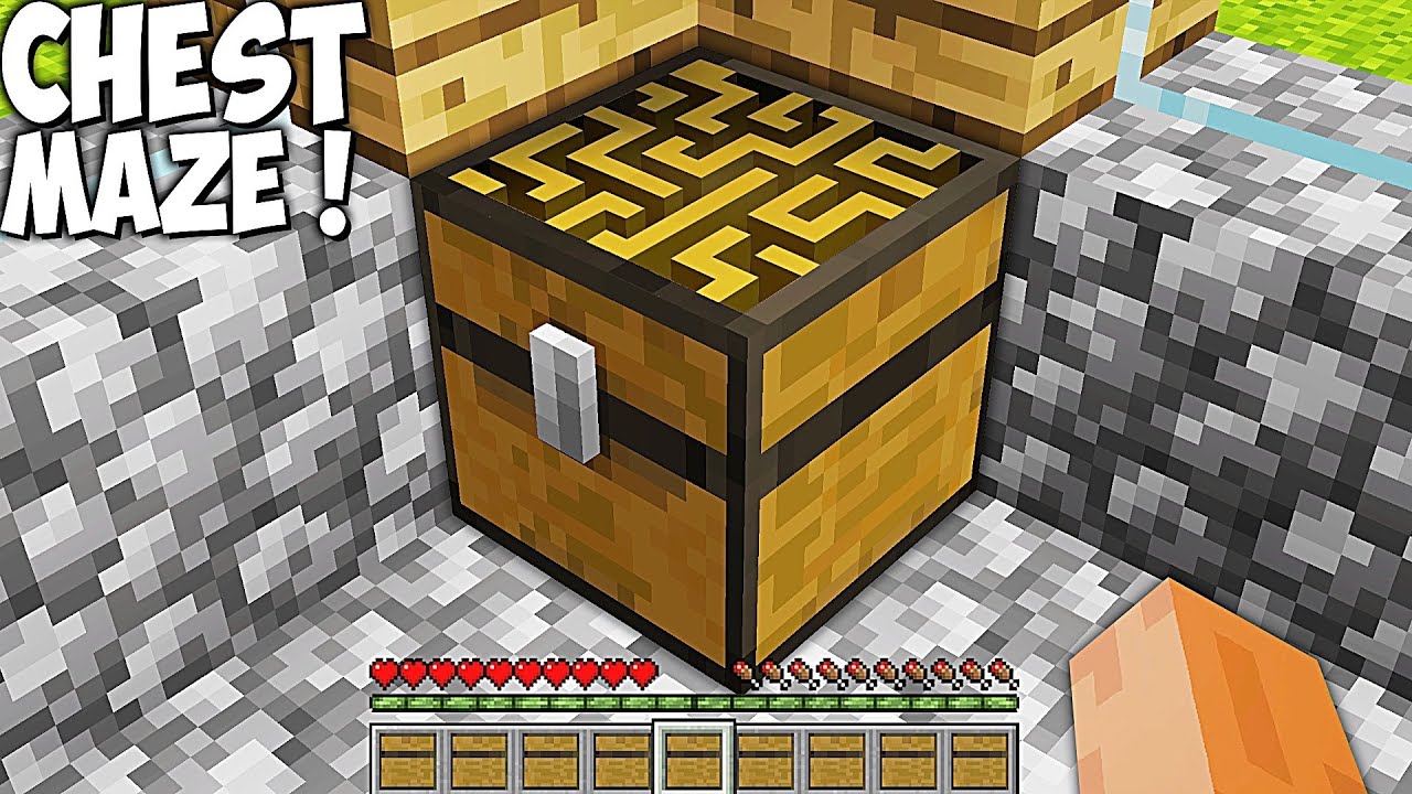 How to COMPLETED MAZE to OPEN SECRET CHEST in Minecraft ? MAGIC CHEST ...