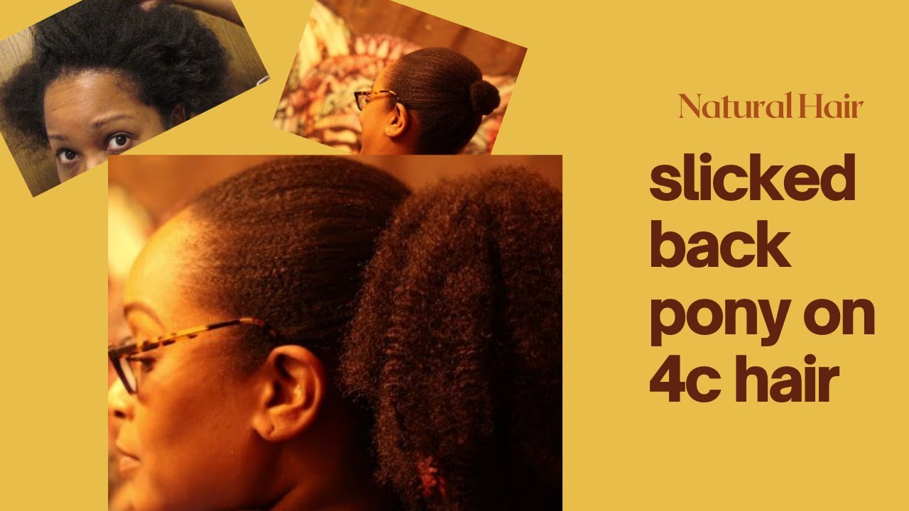VLOGMAS #25 | Slicked Back Ponytail for Short 4c Hair - YouTube