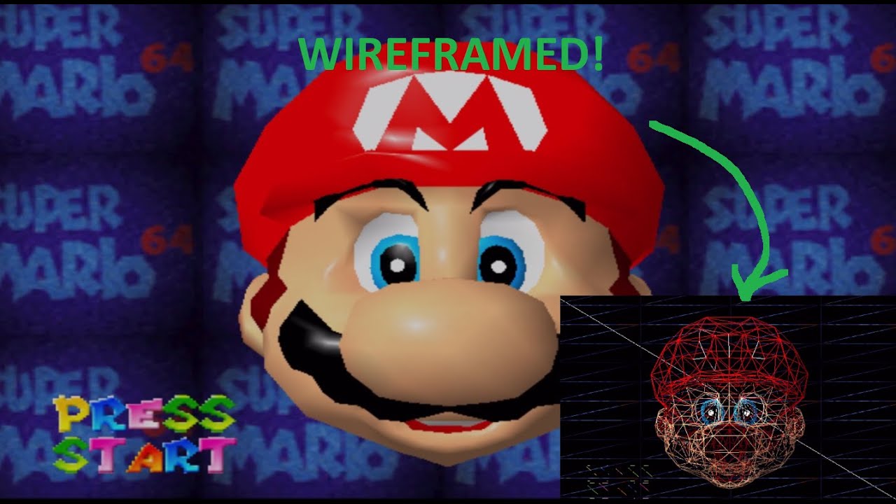 Super Mario 64 Wireframed - YouTube
