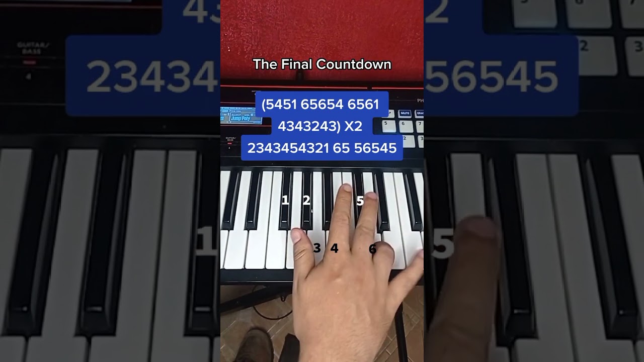 The Final Countdown piano tutorial - YouTube